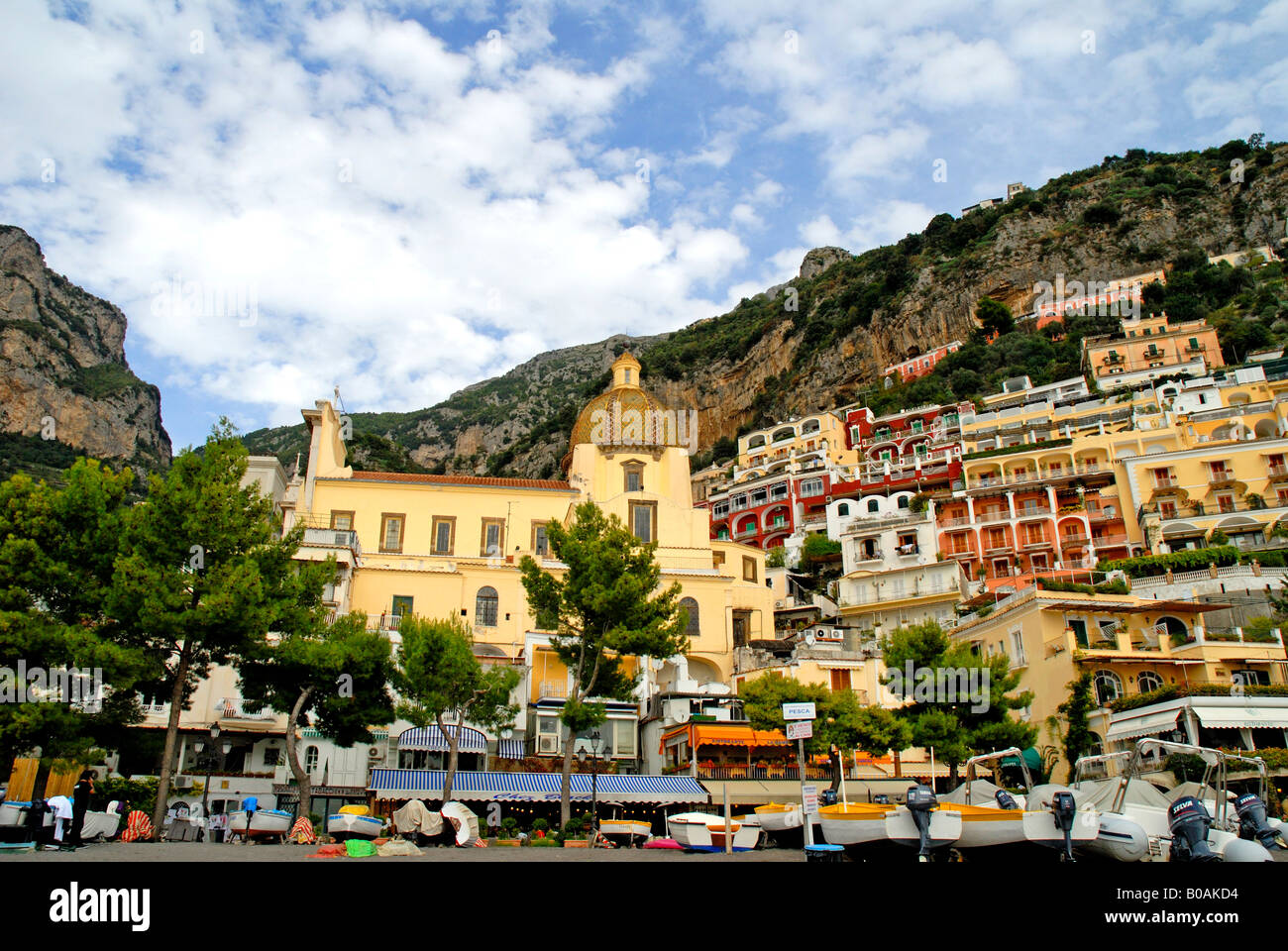 Positano on the Amalfi Coast in Campania Italy Stock Photo - Alamy