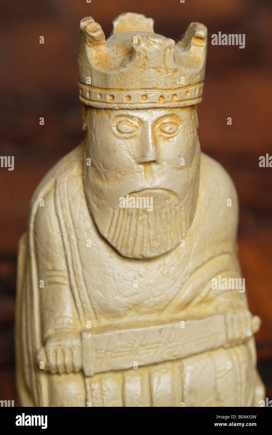 King from a replica Lewis Chessmen set Stock Photo - Alamy