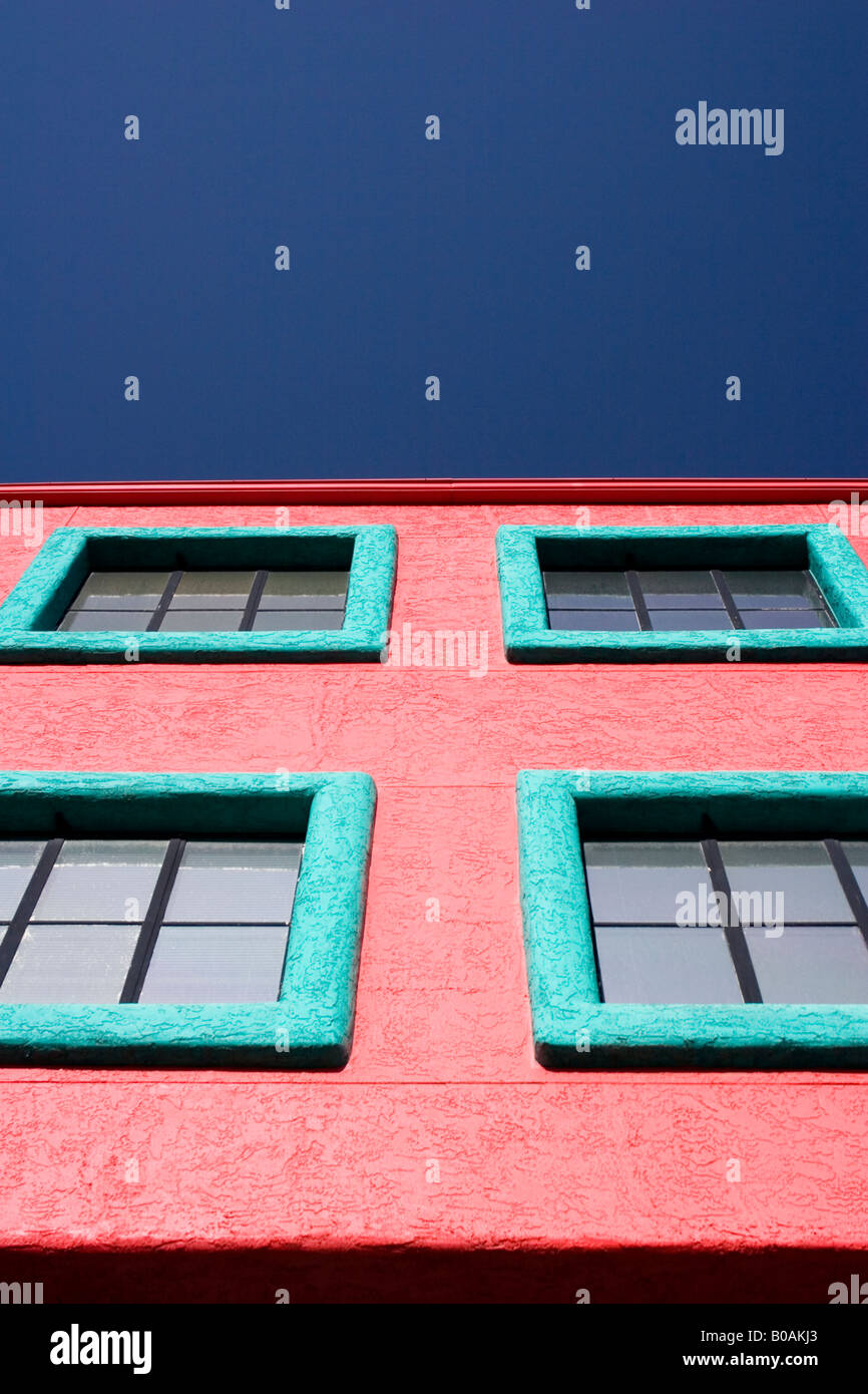 Brightly colored windows and walls in Tucson Arizona Stock Photo - Alamy
