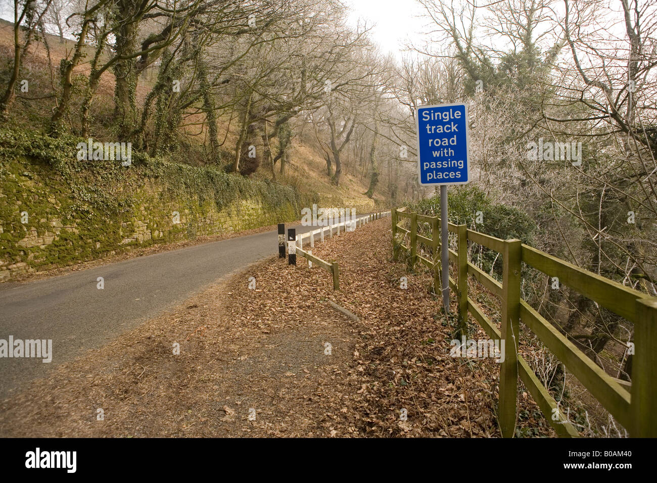 Single Track Road With Passing Places High Resolution Stock Photography ...