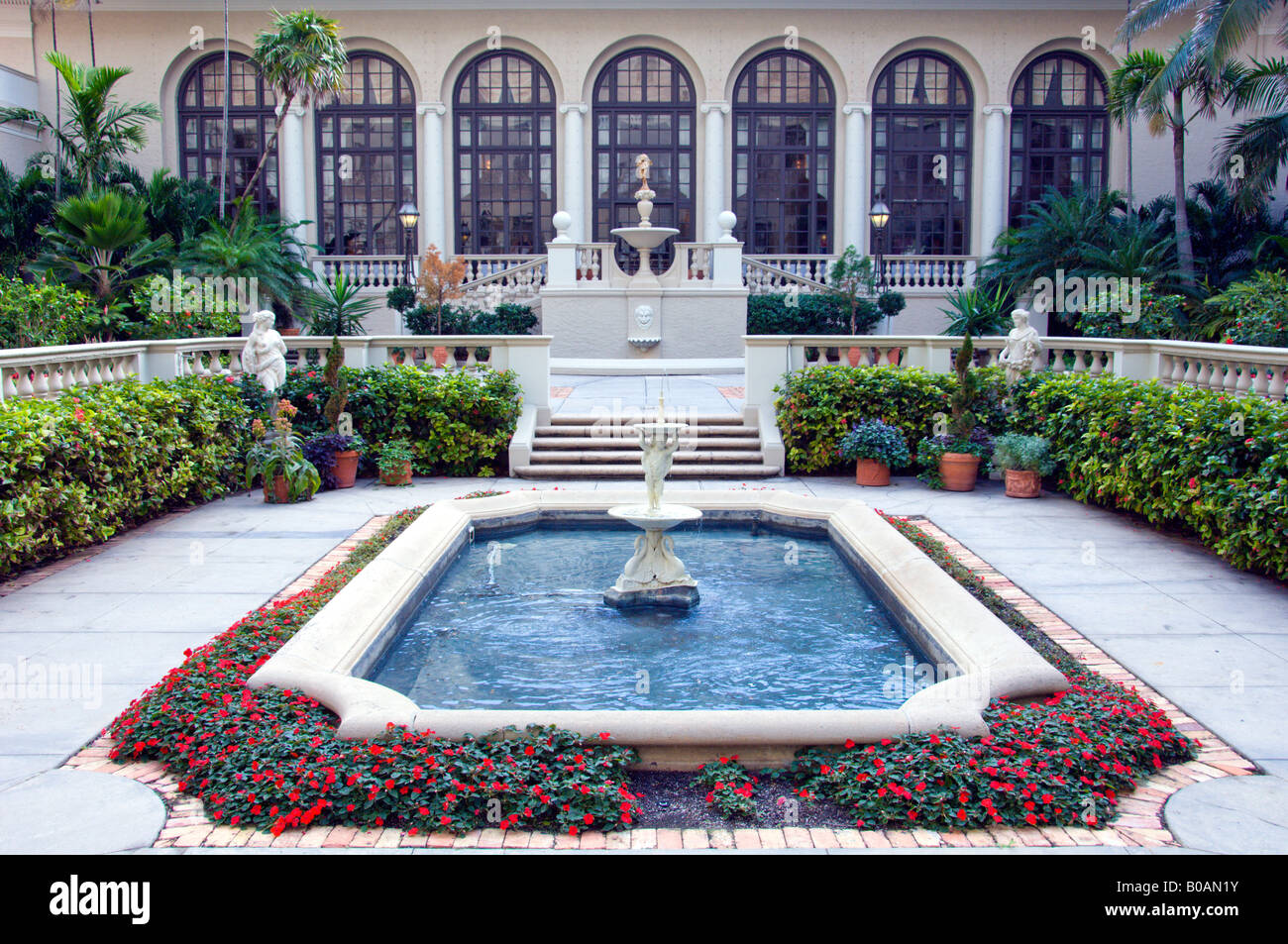 An outdoor decorative pool and courtyard at The Breakers hotel in Palm ...