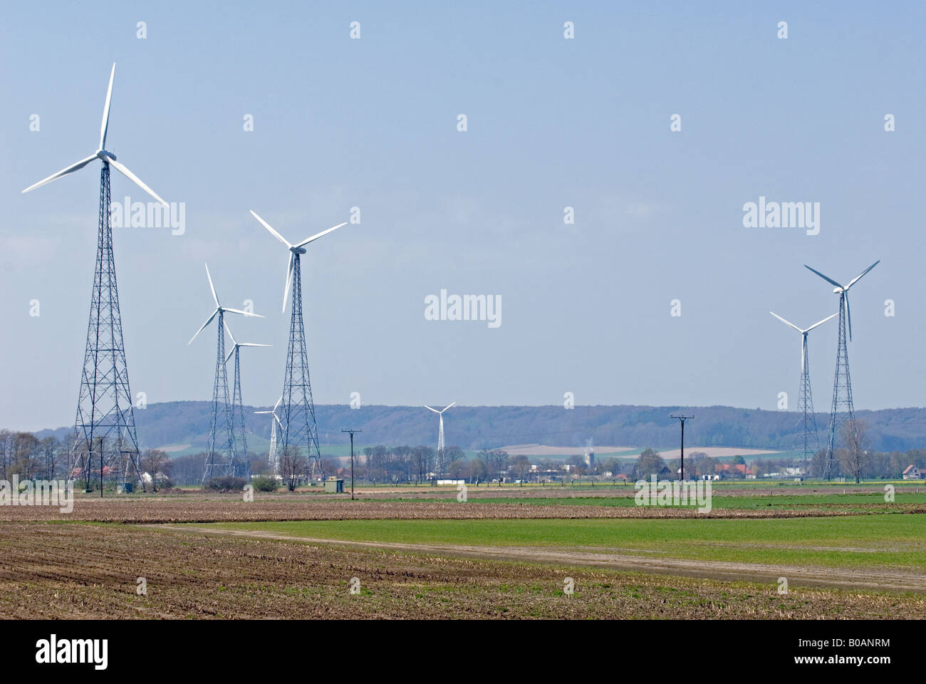 Wind farm, Oppenwehe, Lower Saxony, Germany Stock Photo - Alamy