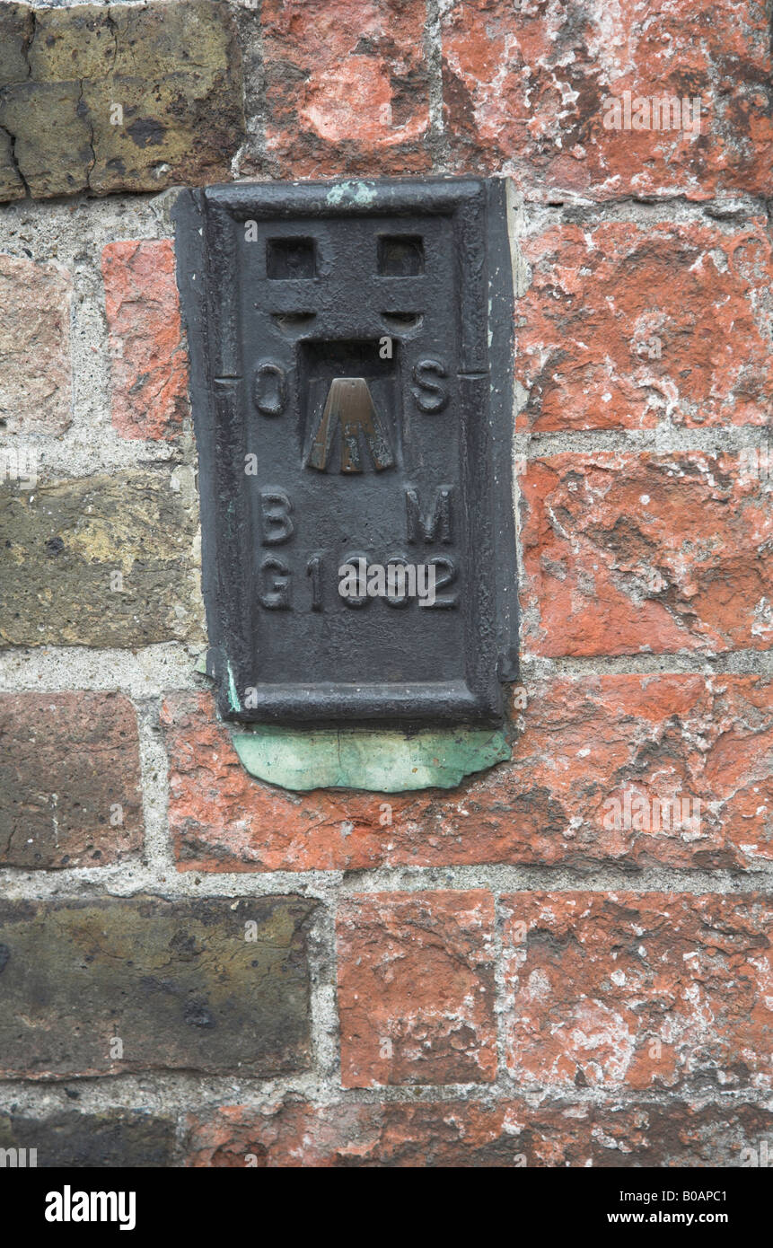 Ordnance Survey benchmark at Royal Observatory Greenwich London Stock ...