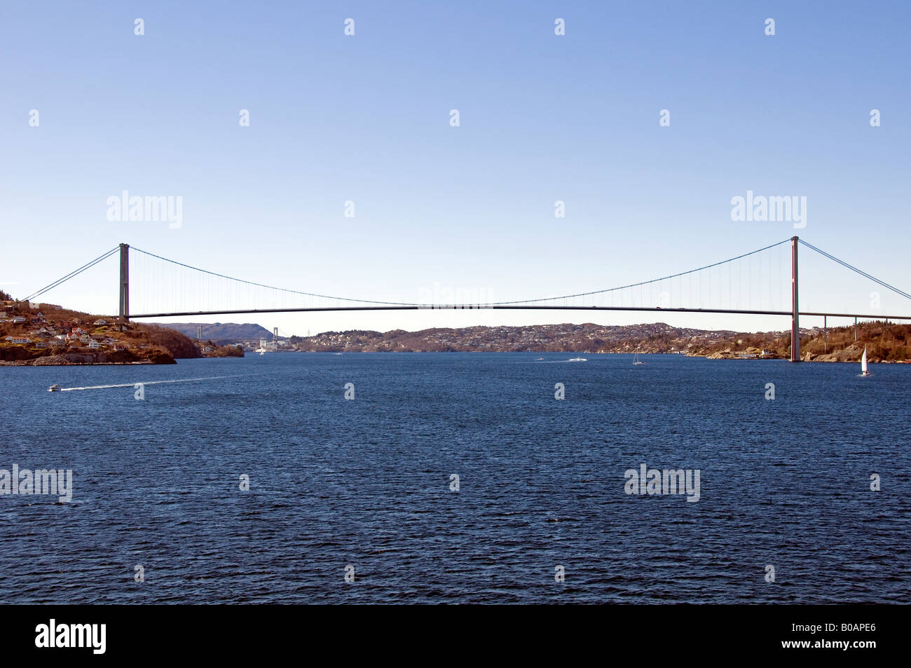 Bergen suspension bridge Stock Photo - Alamy