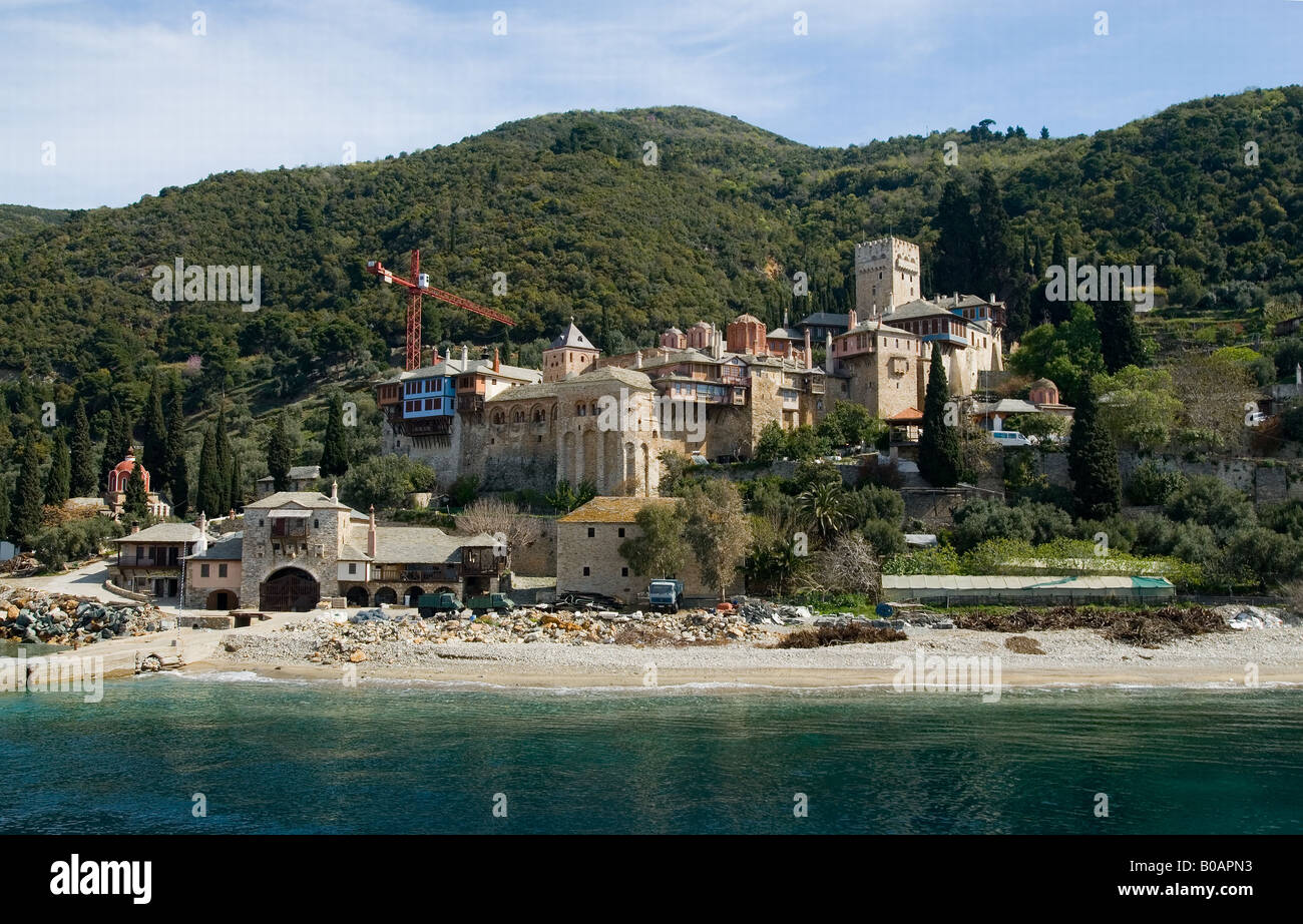 Dochiareiou monastery Mount Athos Halkidiki Greece Stock Photo - Alamy