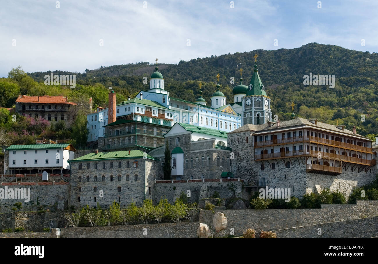 Saint Panteleimon monastery Mount Athos Halkidiki Stock Photo - Alamy