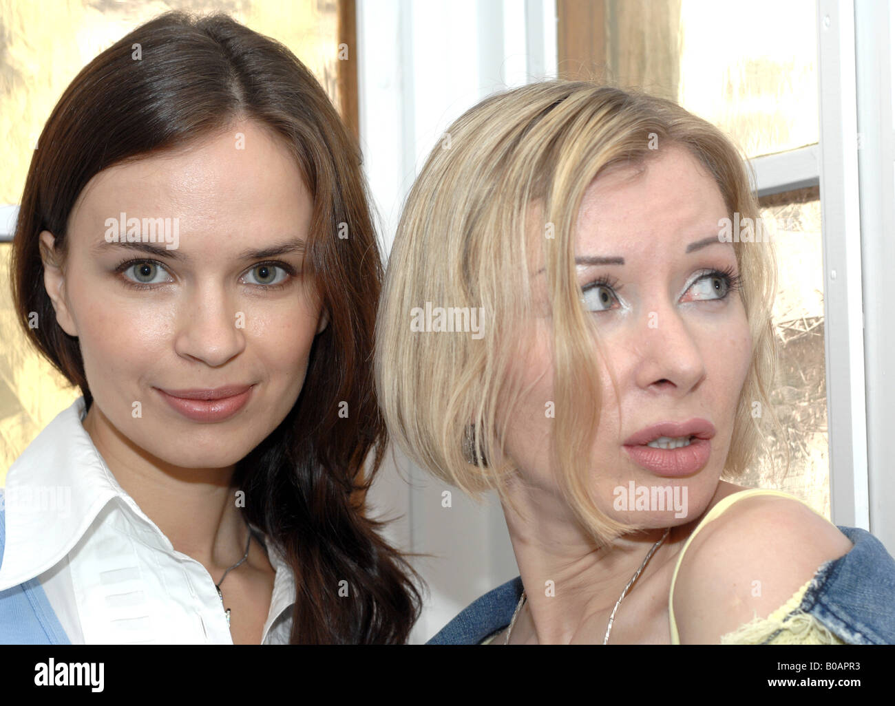 portrait of two business women Stock Photo - Alamy