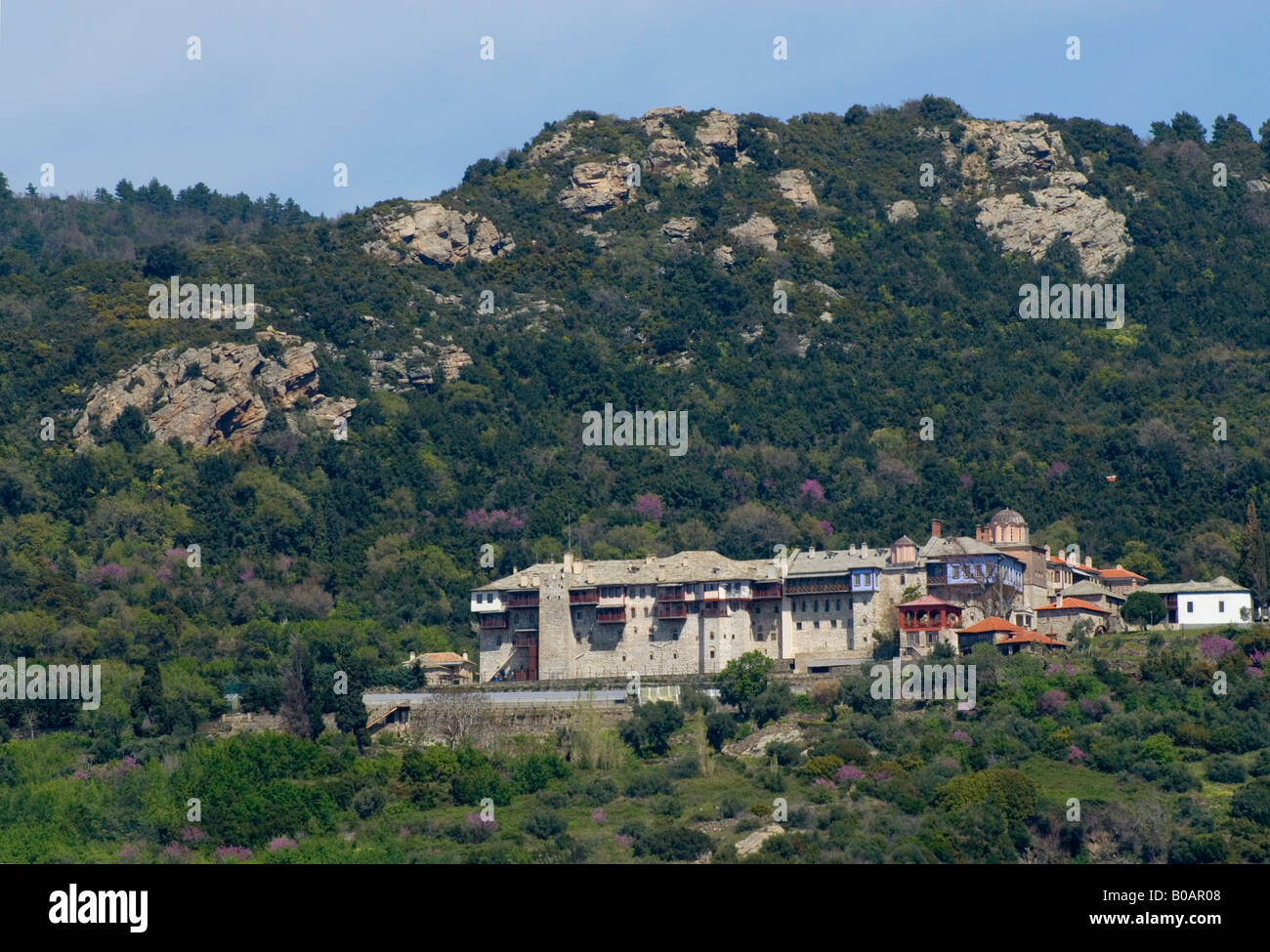 Xiropotamou monastery Mount Athos Halkidiki Stock Photo - Alamy