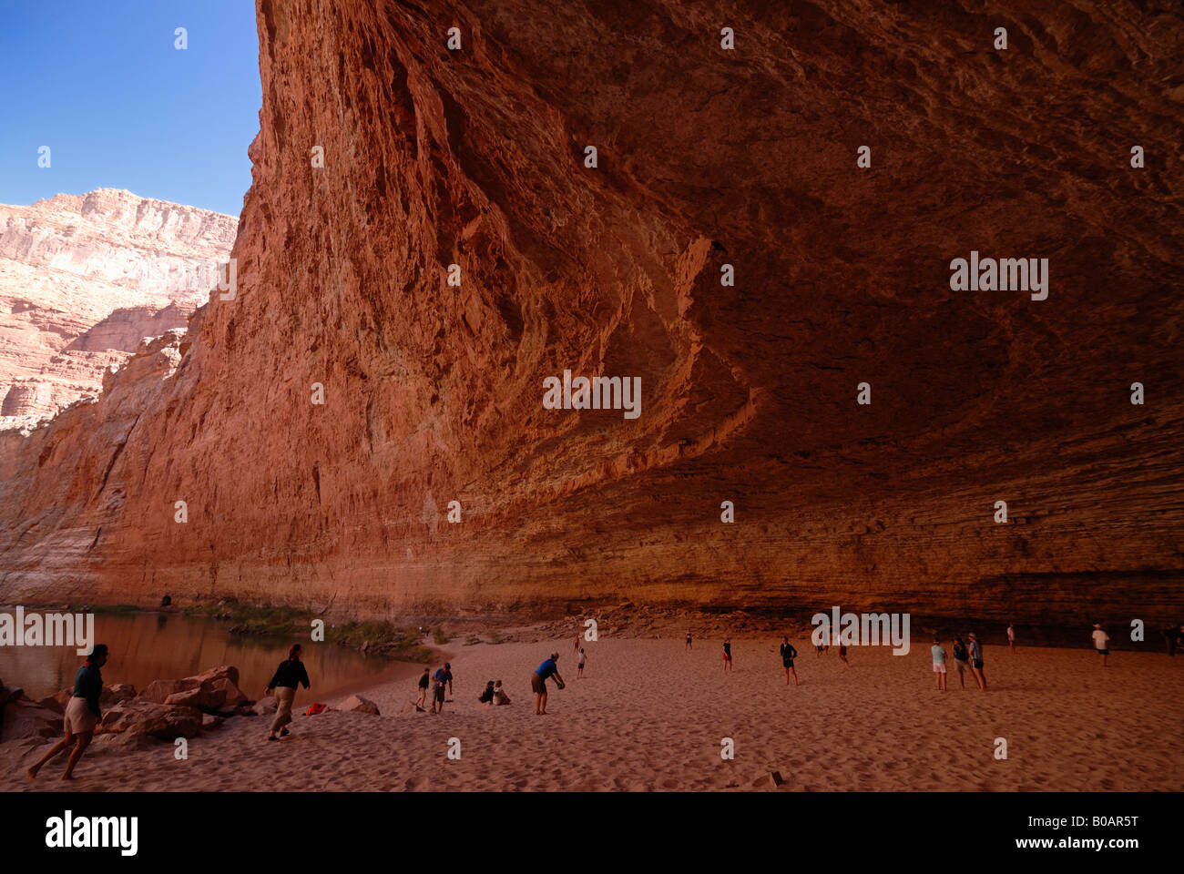The redwall cavern a giant cave in the walls of the grand Canyon seen ...