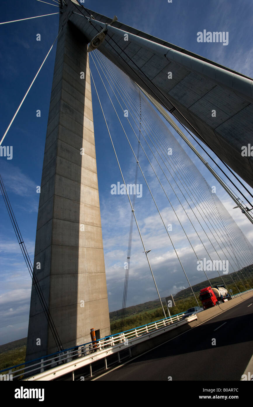 Concrete support bridge supports of Pont du Normandie Cable-stayed ...