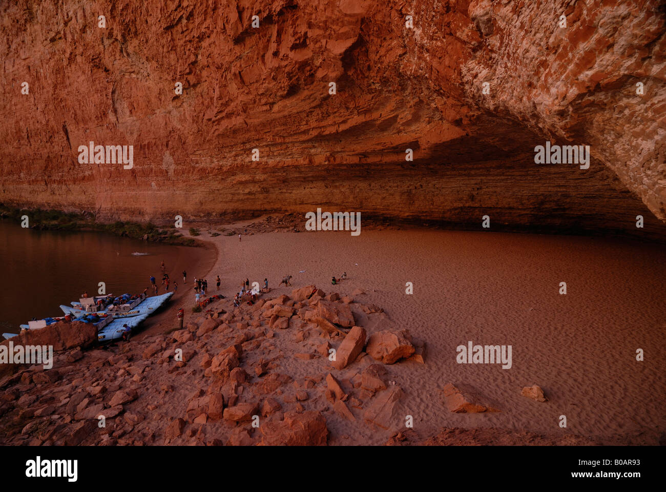 The redwall cavern a giant cave in the walls of the grand Canyon seen ...