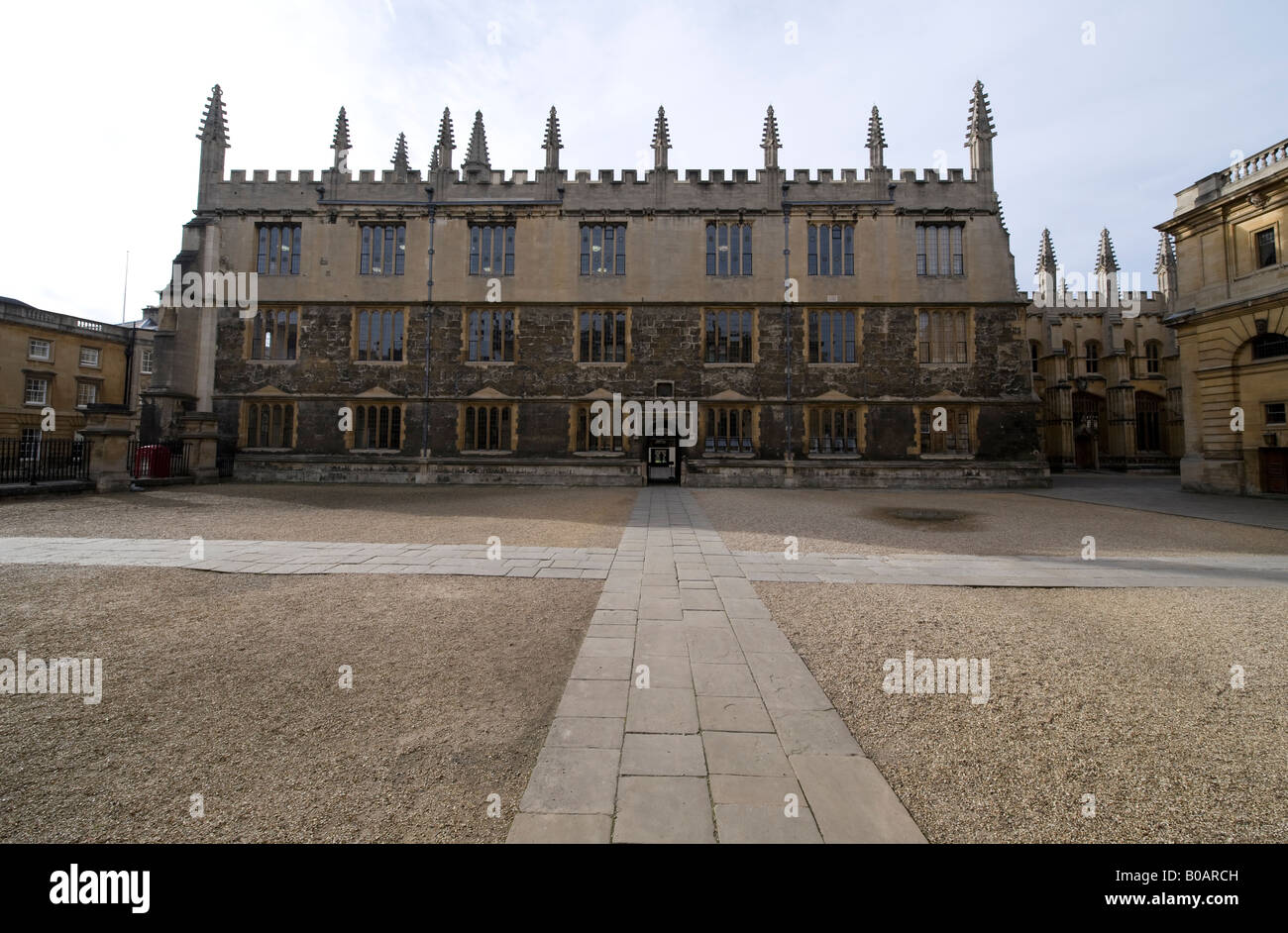 A view of the Front of the Bodleian Libraries Old School Quad, Oxford ...
