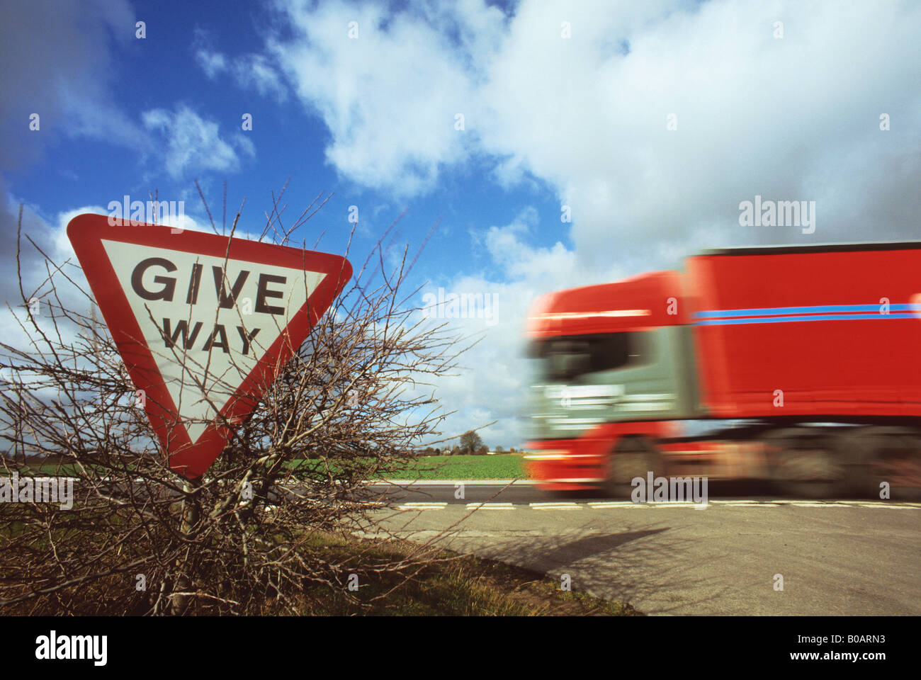 T junction road sign hi-res stock photography and images - Alamy