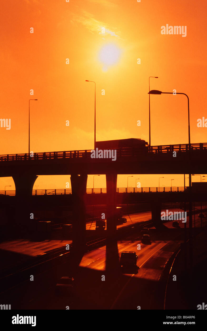 traffic travelling on Holmfield Junction linking the A1 M1 and M62 ...