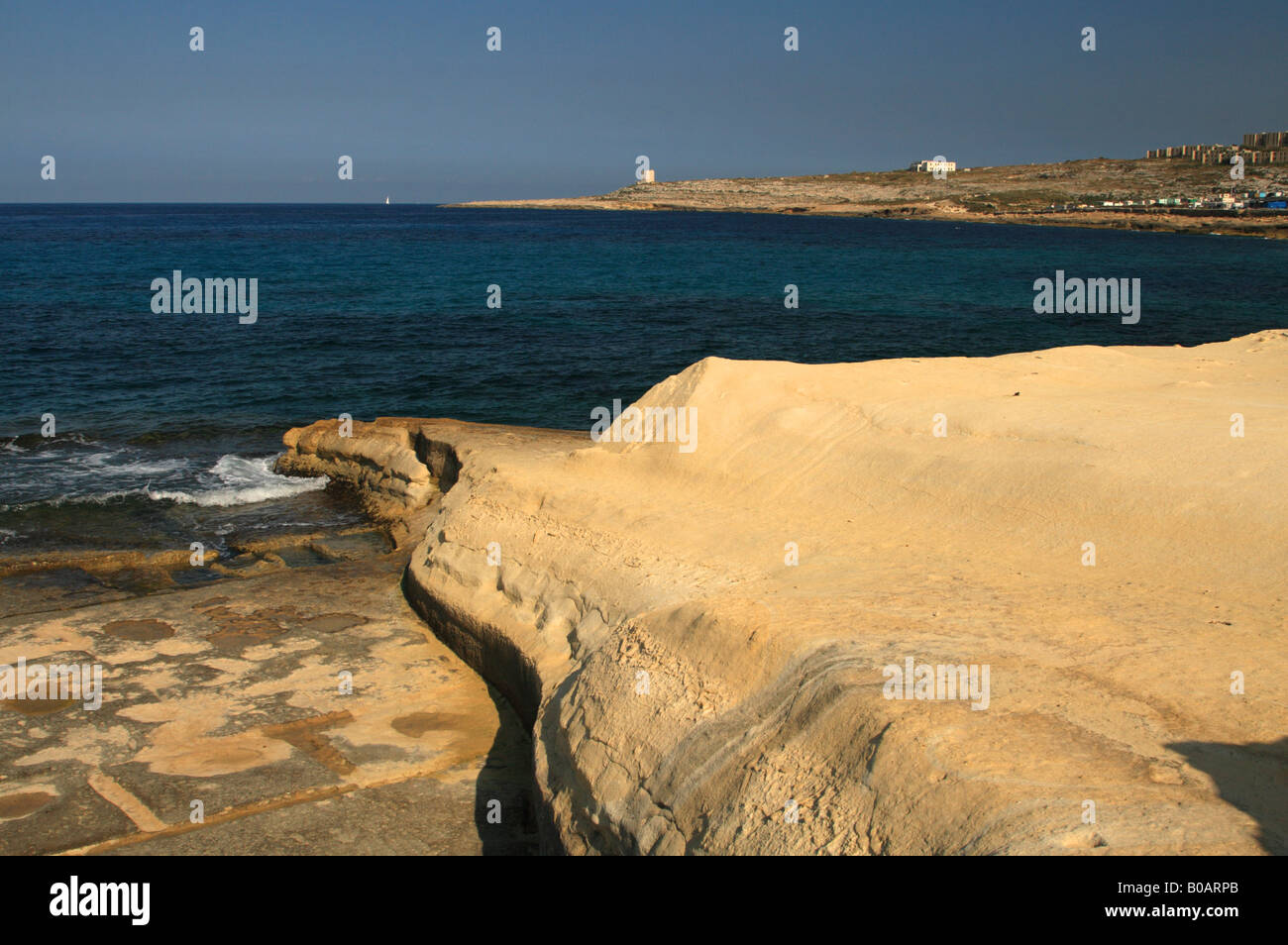 Rocky Beach, Malta Stock Photo - Alamy