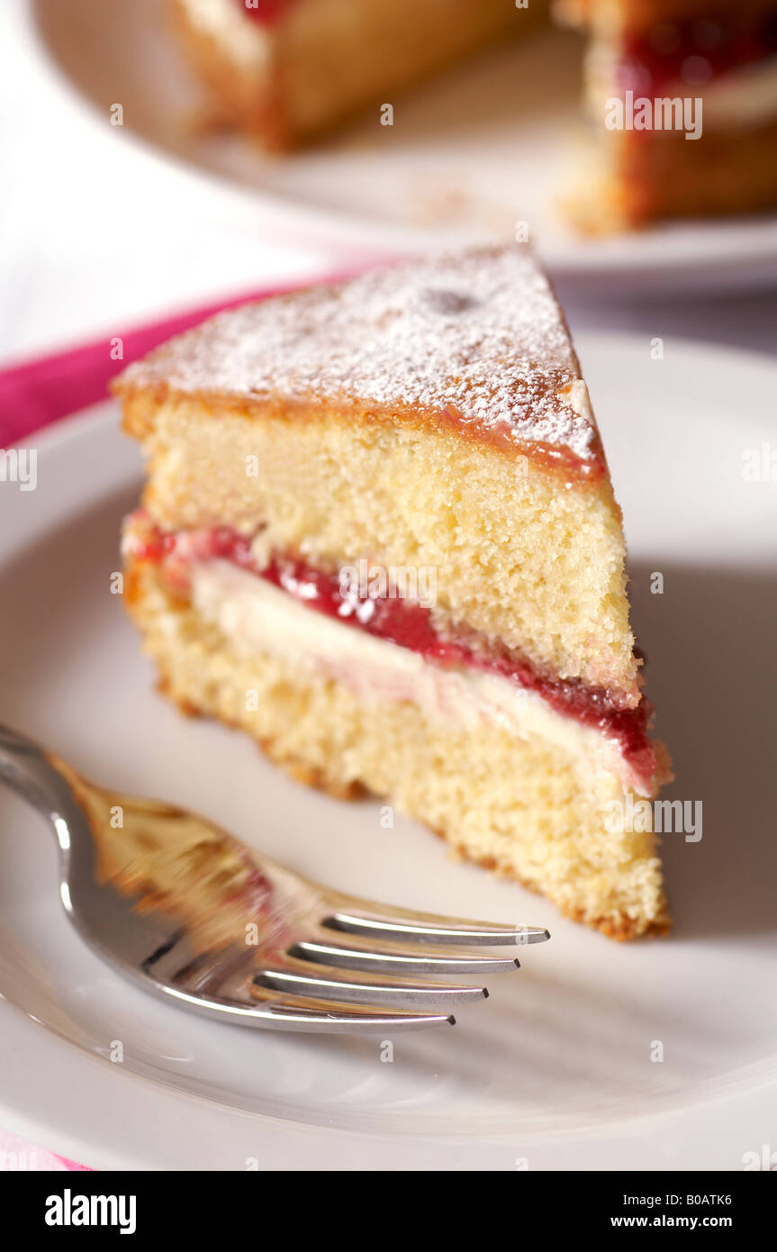 Slice of Victoria Sponge Cake Stock Photo - Alamy
