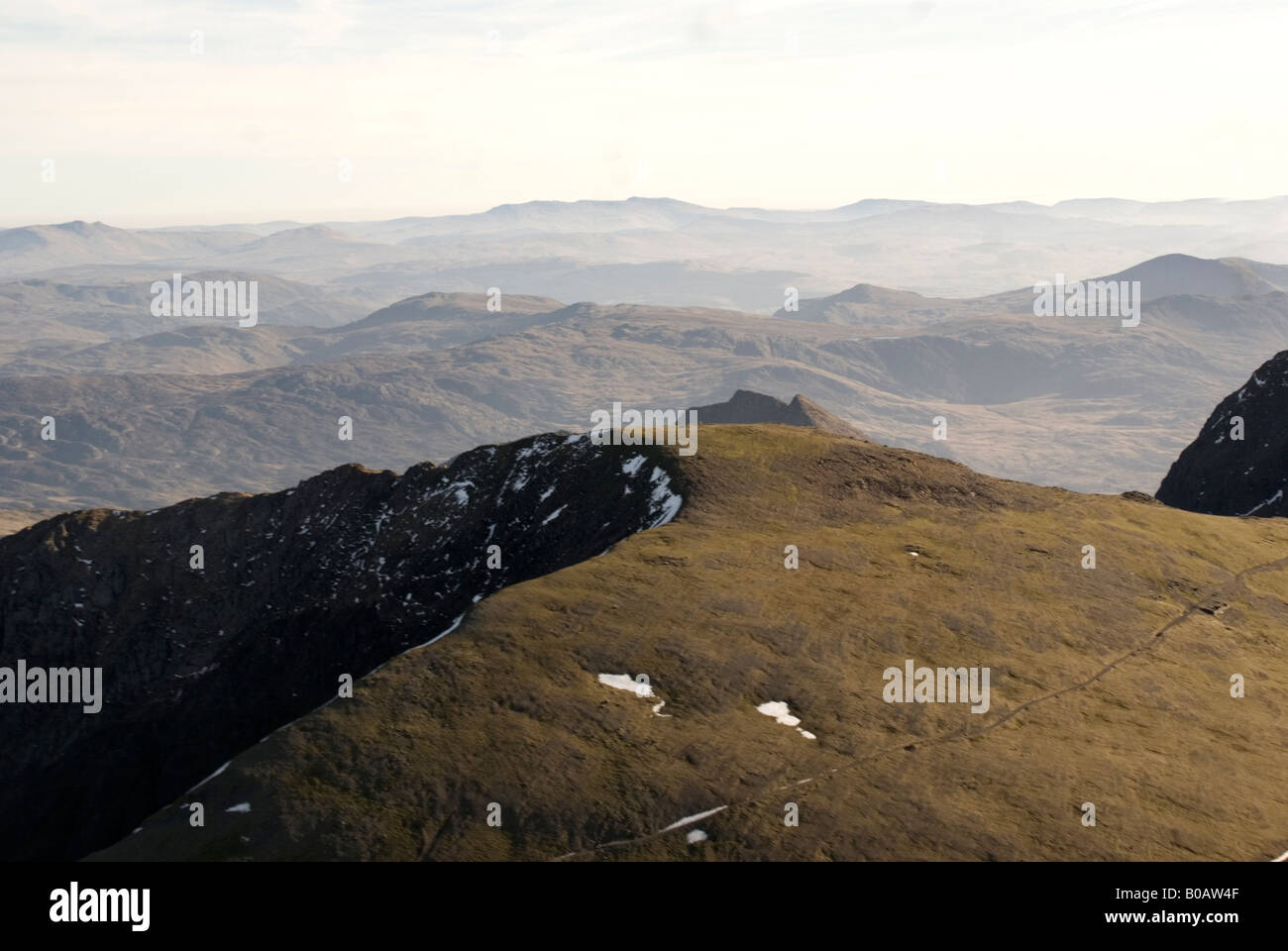 Snowdon summit aerial view hi-res stock photography and images - Alamy