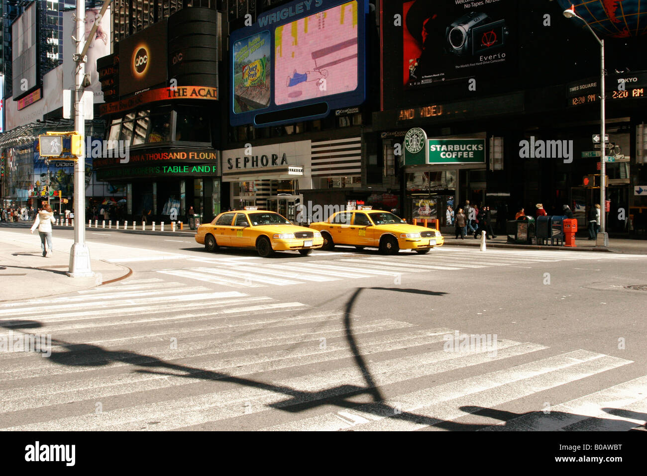 Yellow taxi or cab,Manhattan New York City United States of America ...