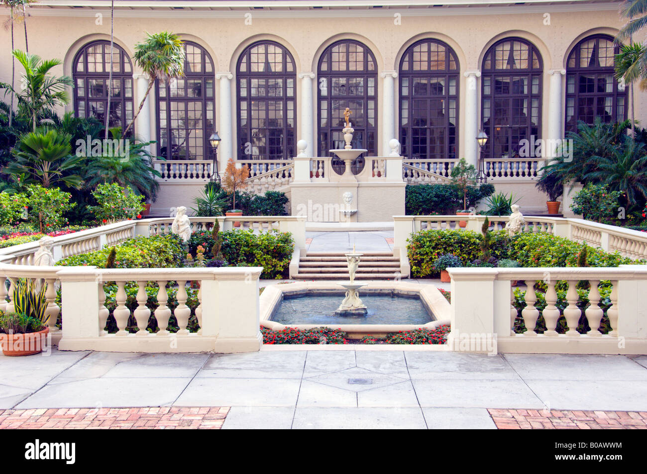 An outdoor decorative pool and courtyard at The Breakers hotel in Palm ...