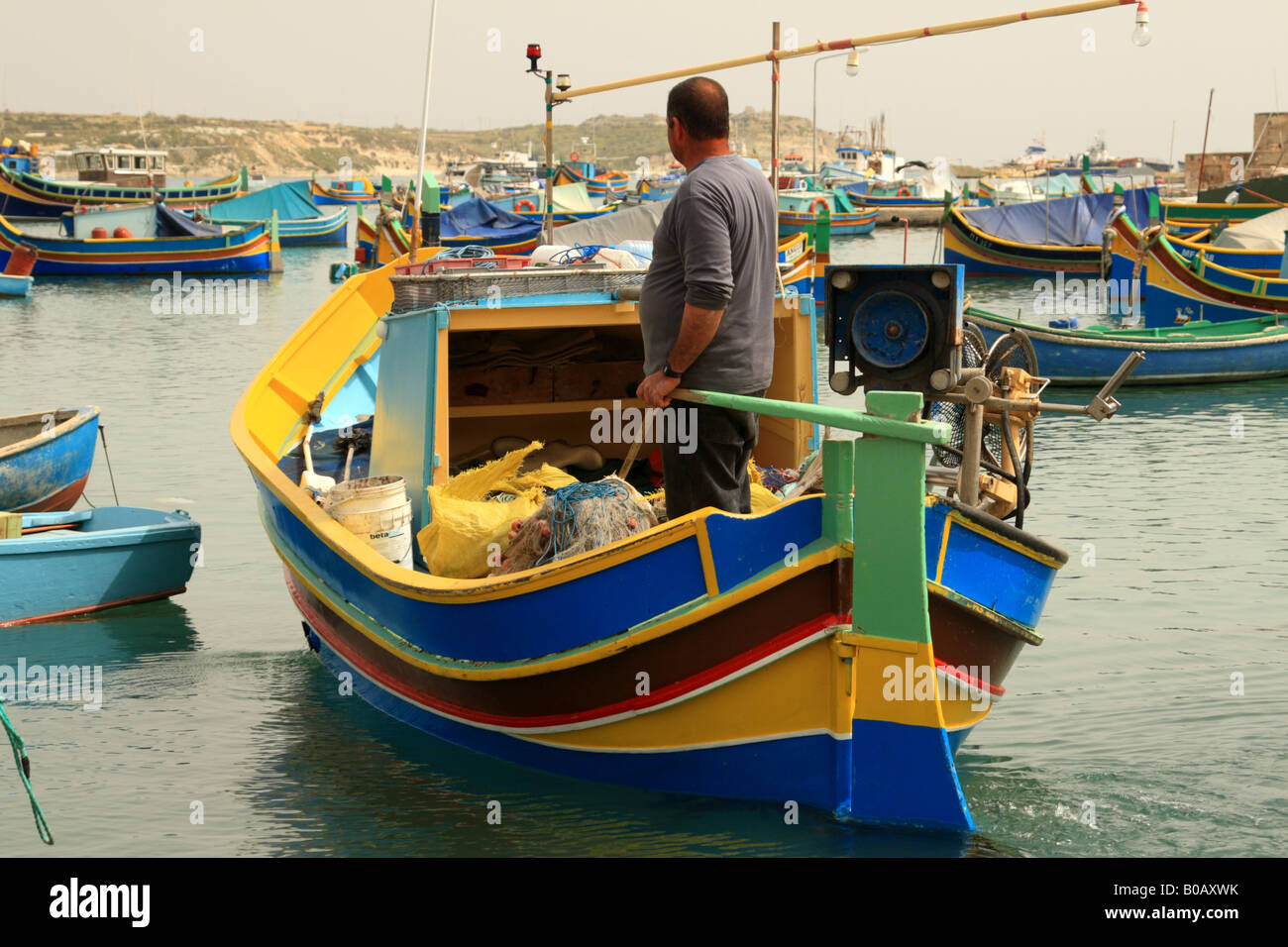 Luzzu Fishing Boat, Malta Stock Photo - Alamy
