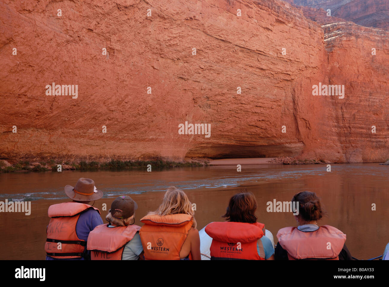 The redwall cavern a giant cave in the walls of the grand Canyon seen ...