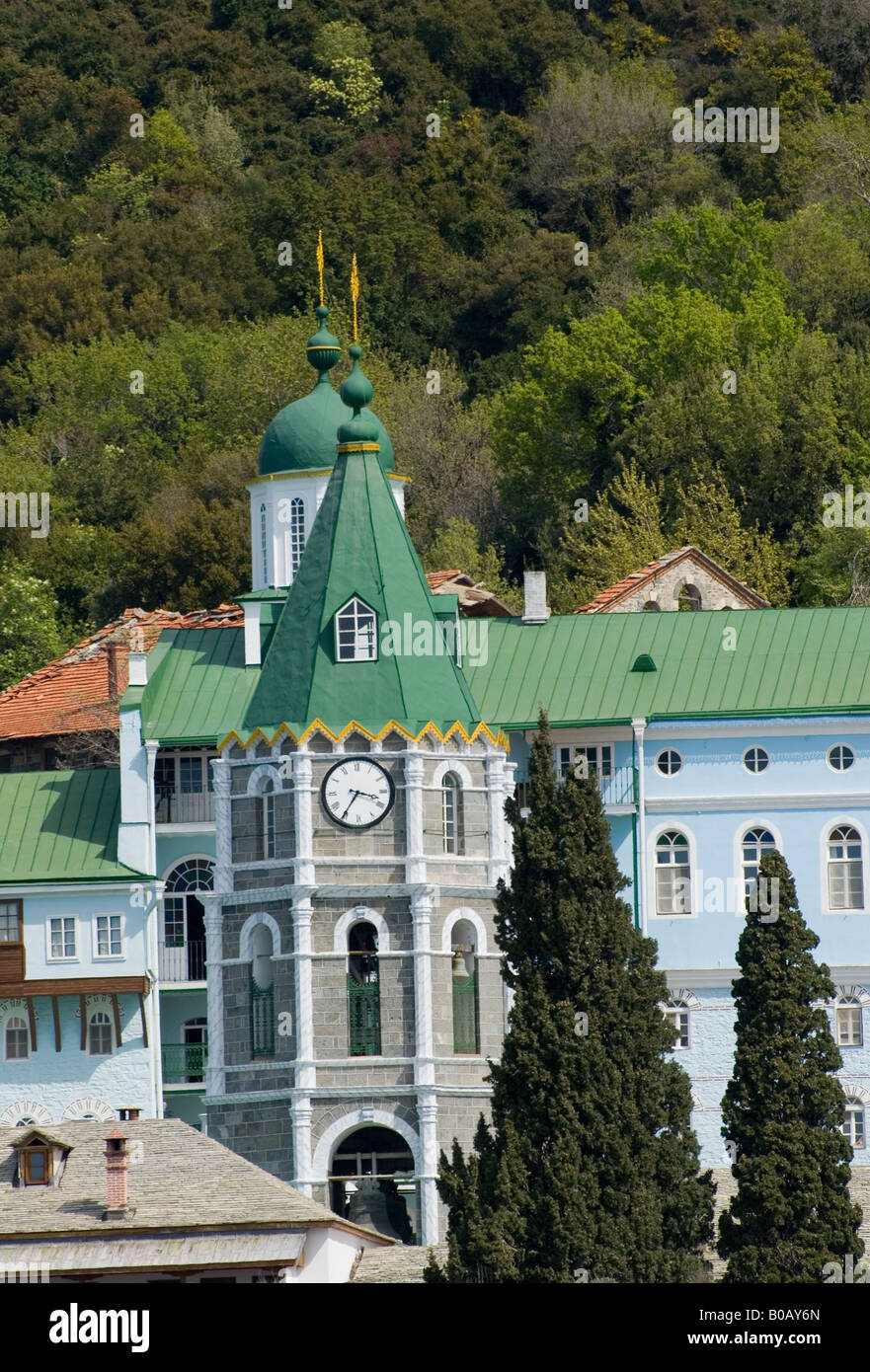 Saint Panteleimon monastery Mount Athos Halkidiki Stock Photo - Alamy