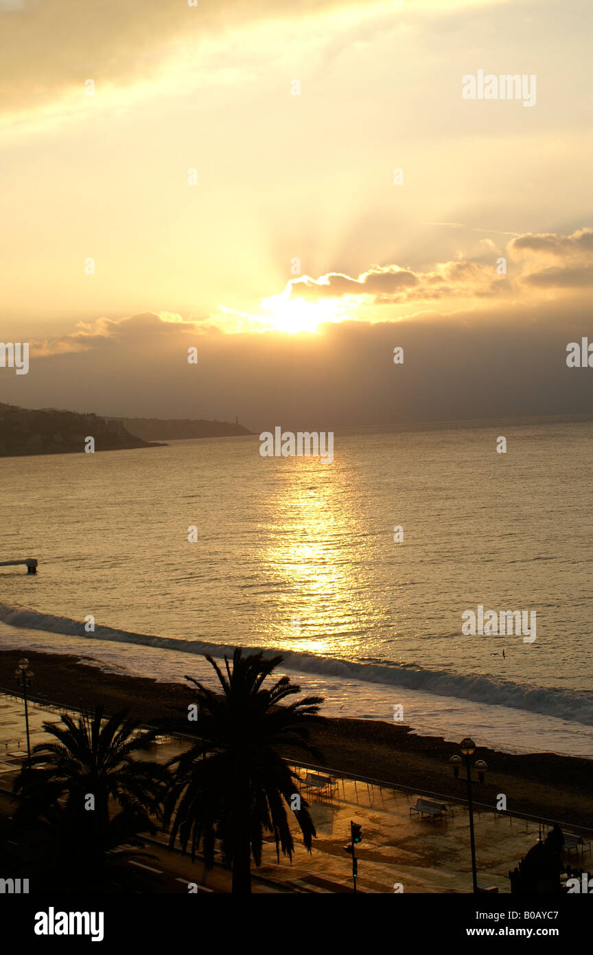 Sunrise Nice, France Stock Photo - Alamy