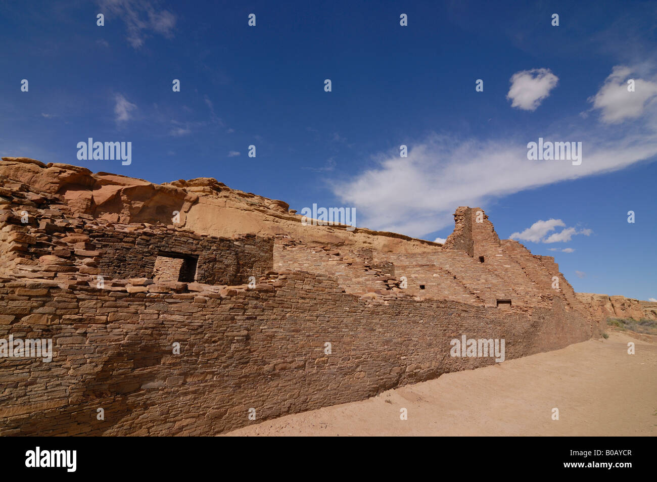 Chaco ruins in the Chaco culture National Park New mexico USA Stock ...