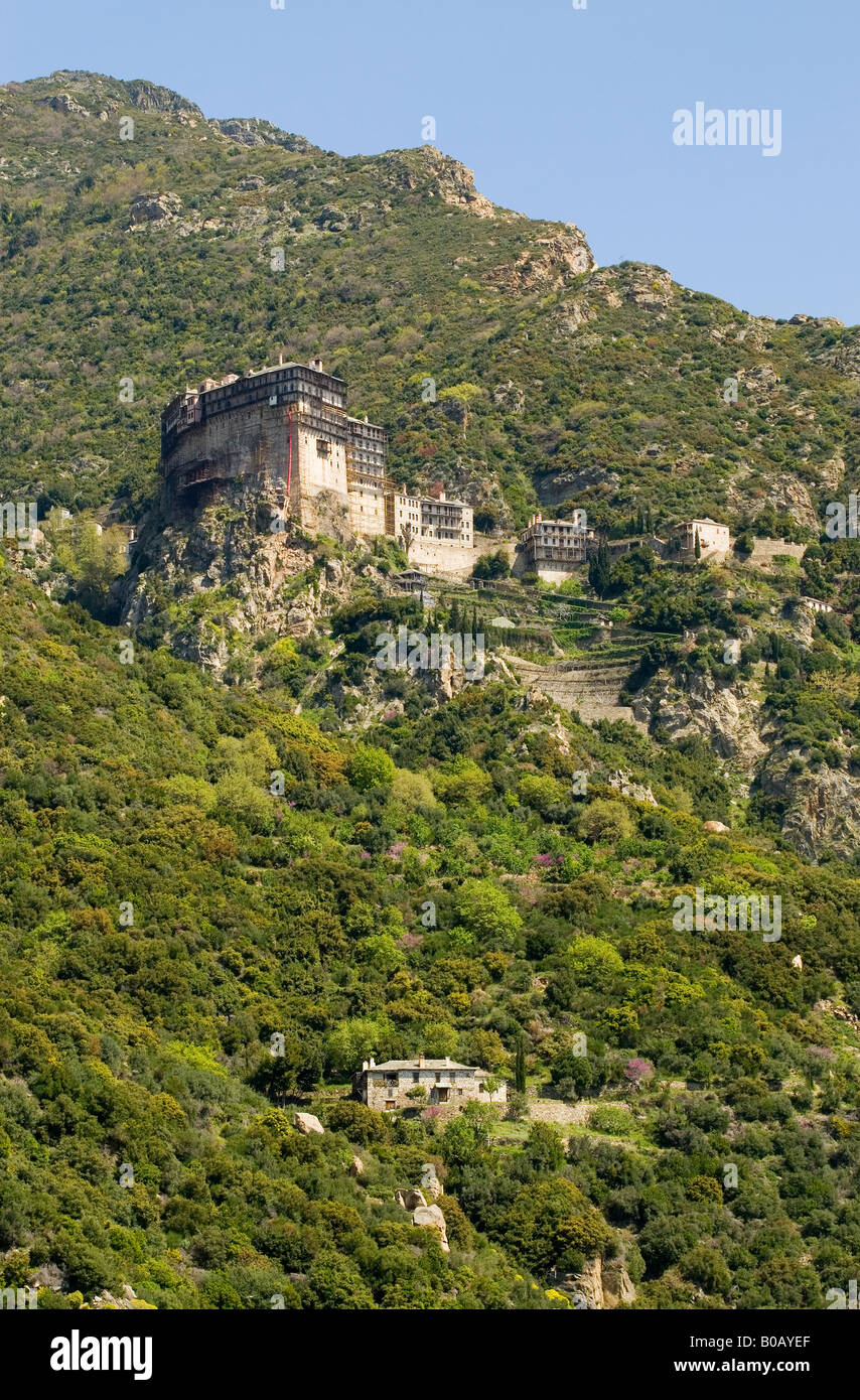 Simonos Petra monastery Mount Athos Halkidiki Stock Photo - Alamy