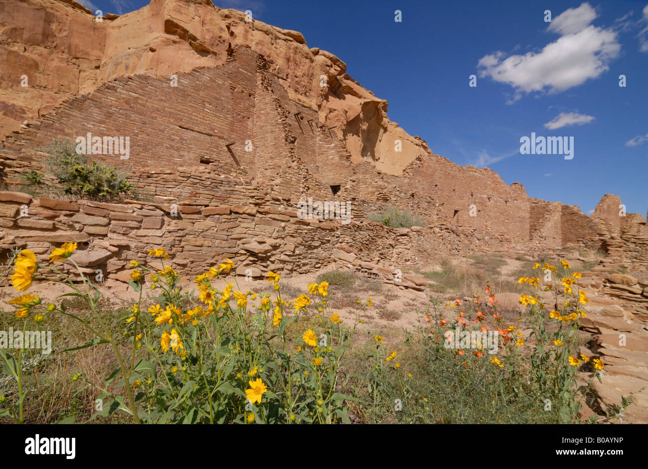 Chaco ruins in the Chaco culture National Park New mexico USA Stock ...