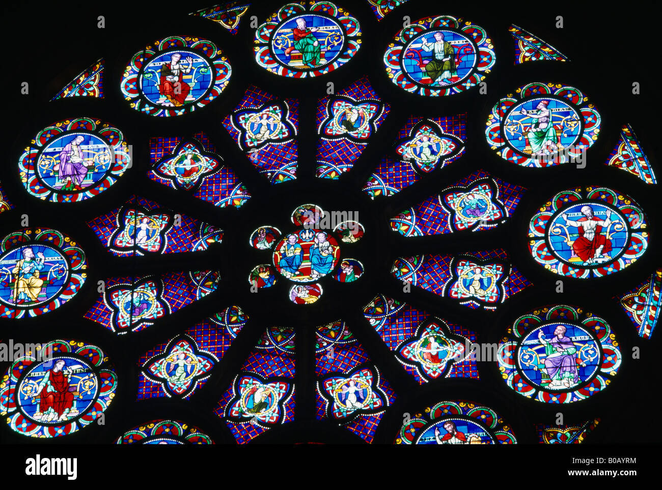 Rouen France Rouen Cathedral Rose Window Stock Photo - Alamy