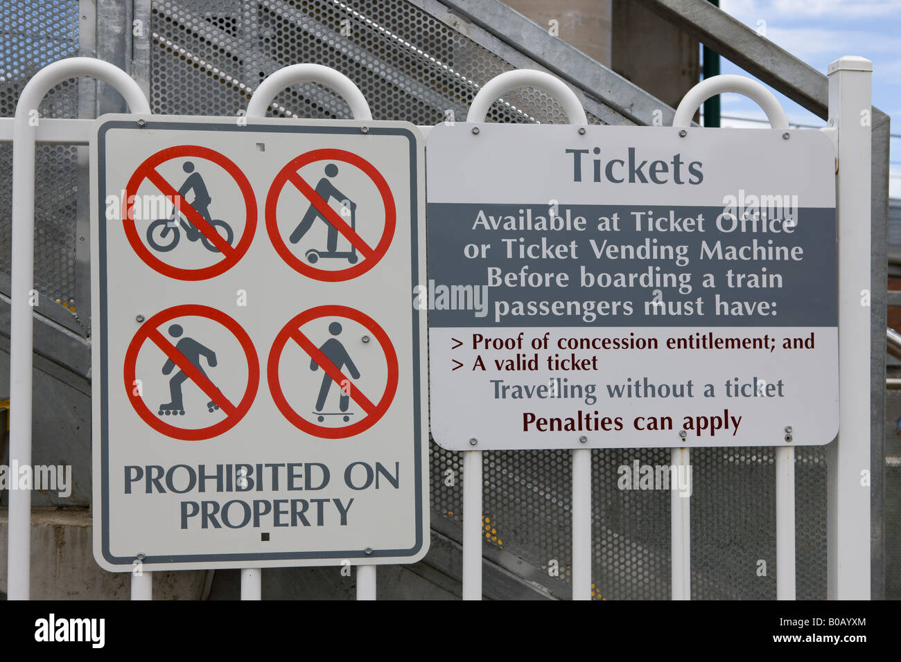 Railway signs in Australia prohibited on property penalties can apply ...