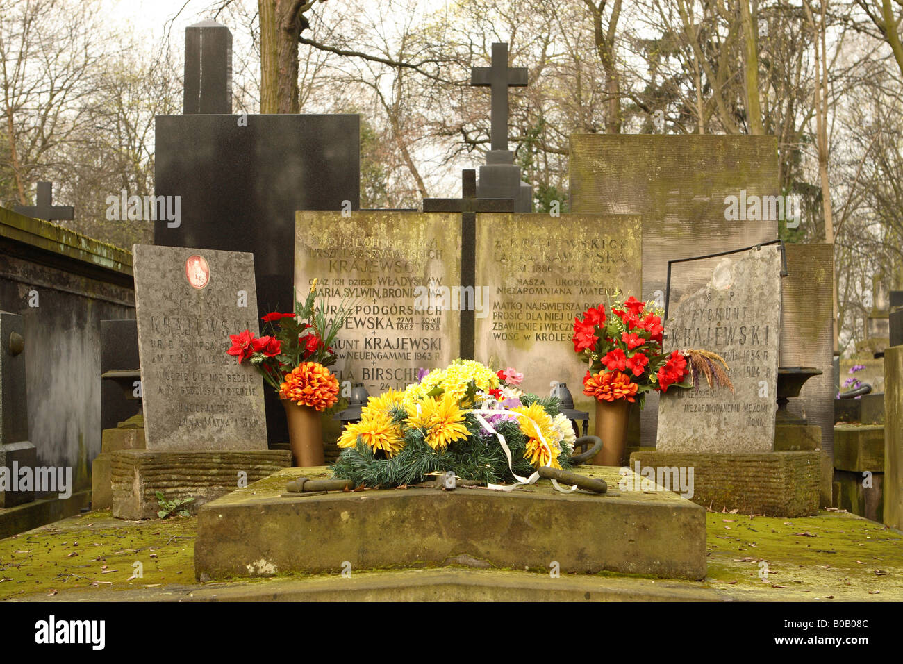 Warsaw Poland the Powazki cemetery is Warsaw largest graveyard includes ...