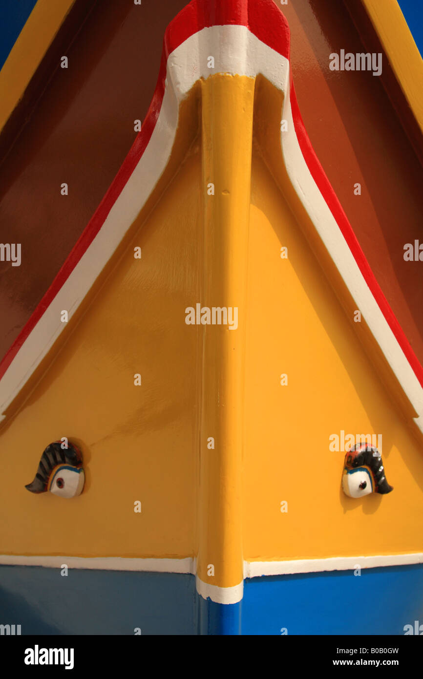 Eyes on Maltese Fishing Boat Stock Photo - Alamy