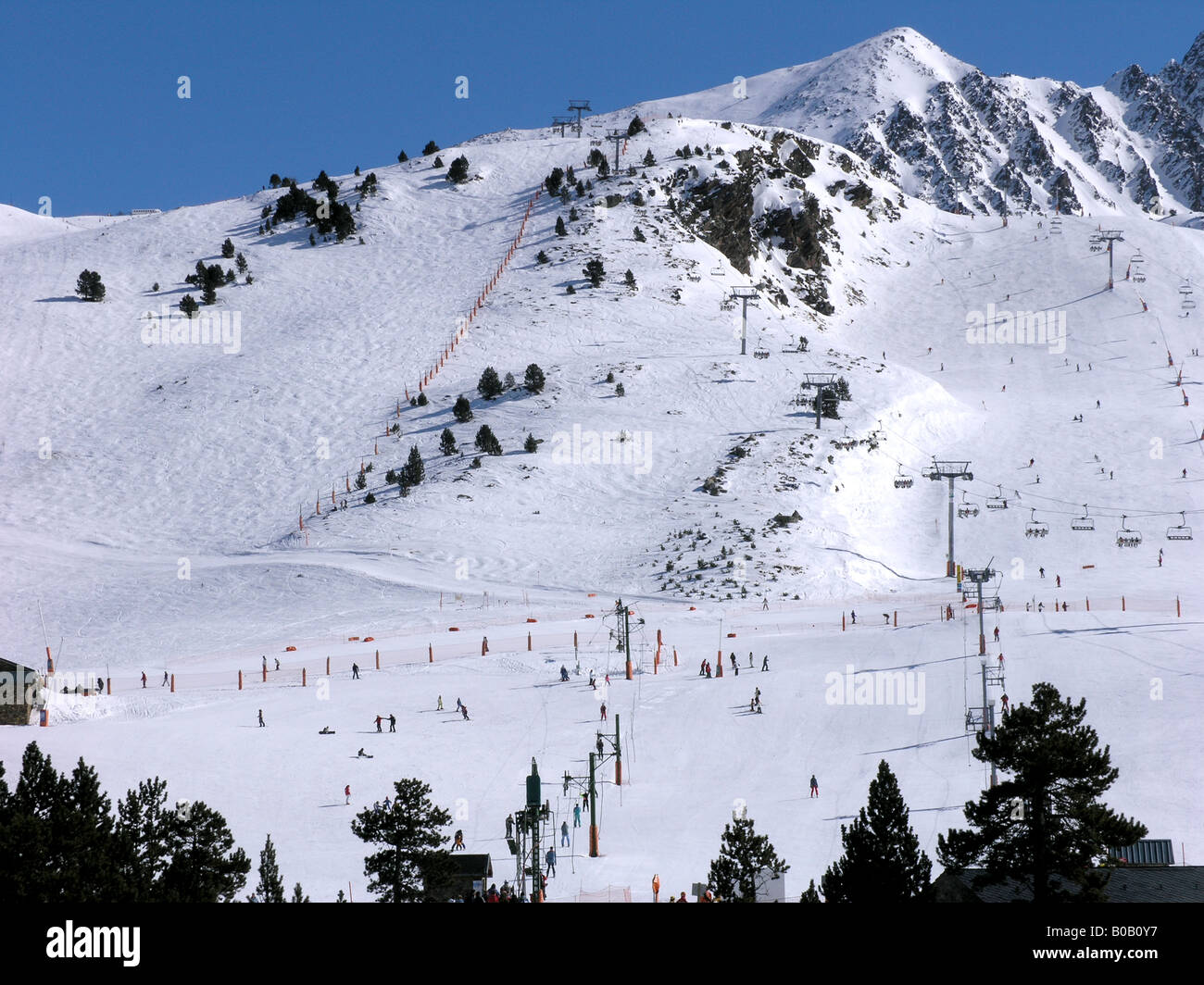 Ski resort Pyrenees Andorra Stock Photo - Alamy