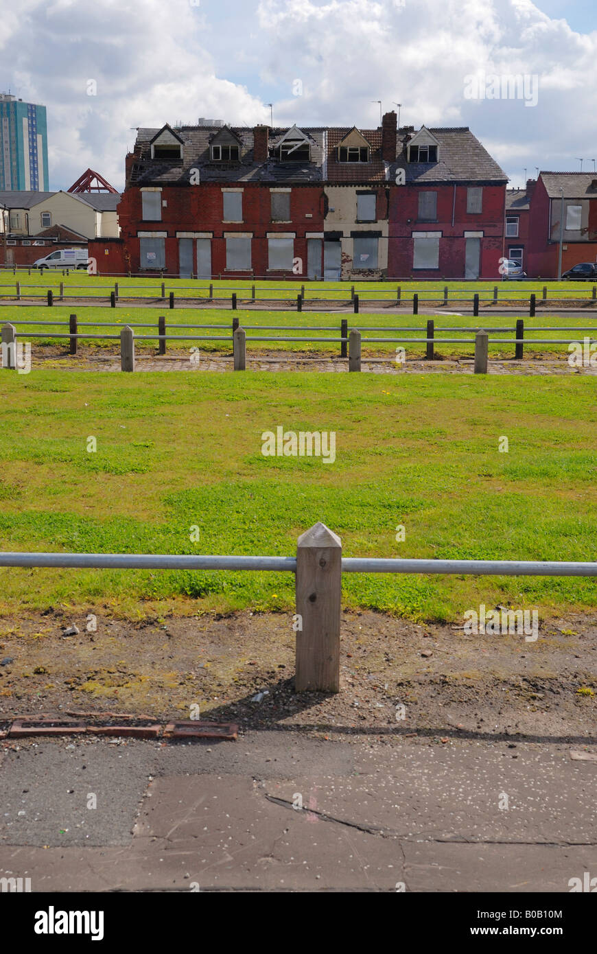 A housing estate off Langworthy Road in Salford where a large number of ...