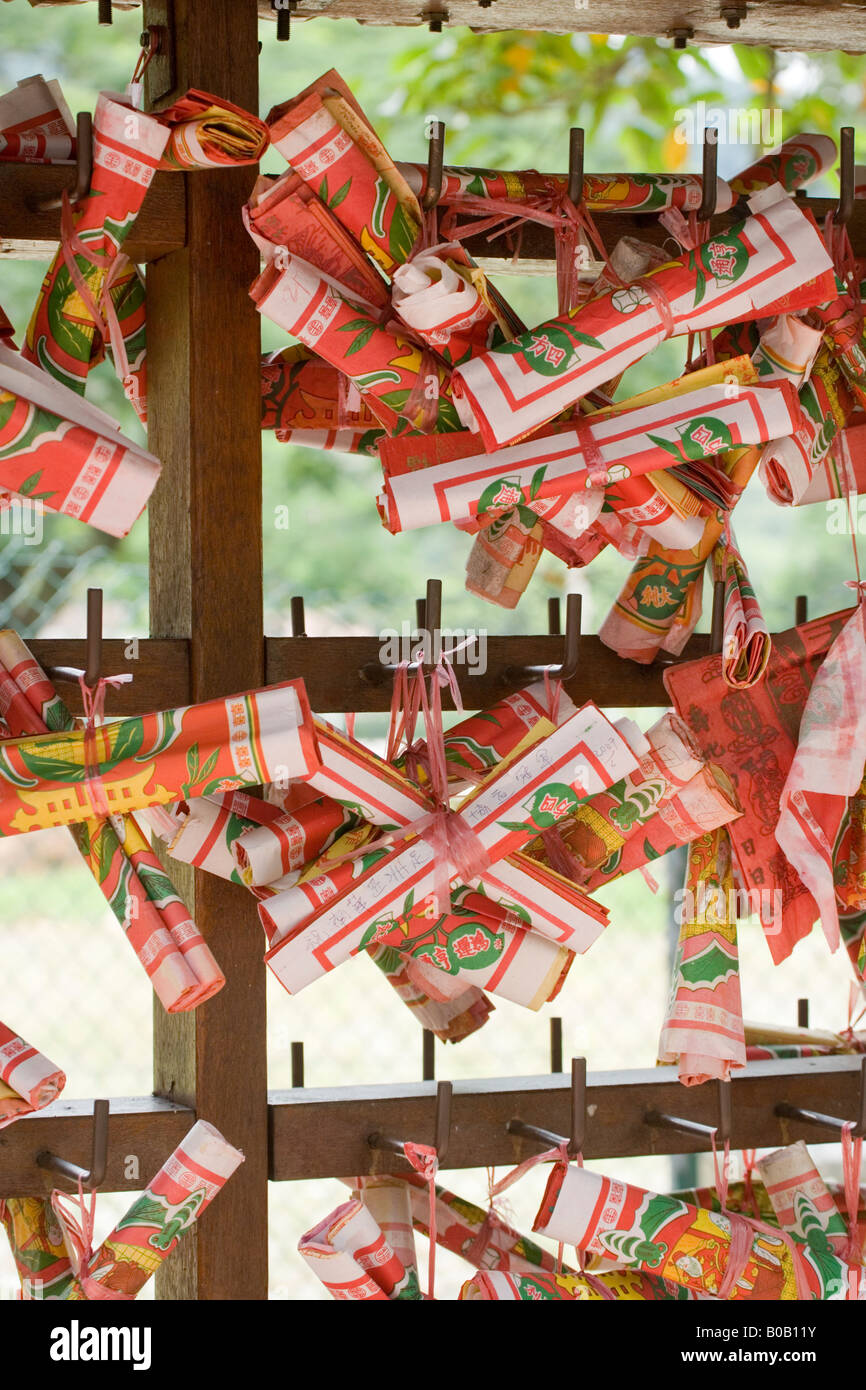 Chinese wishes on a wishing tree in Hong Kong China Stock Photo - Alamy