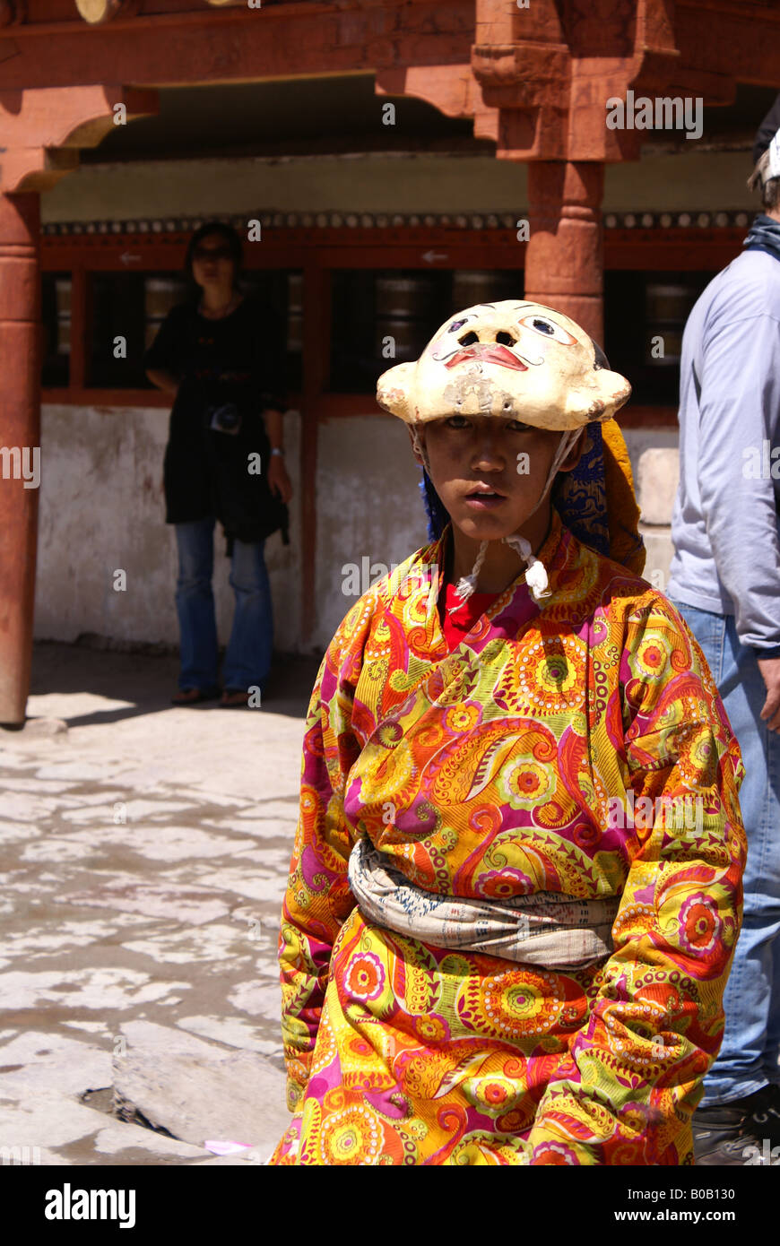 Young monk in traditional dress at hemis festival, Leh, India Stock ...