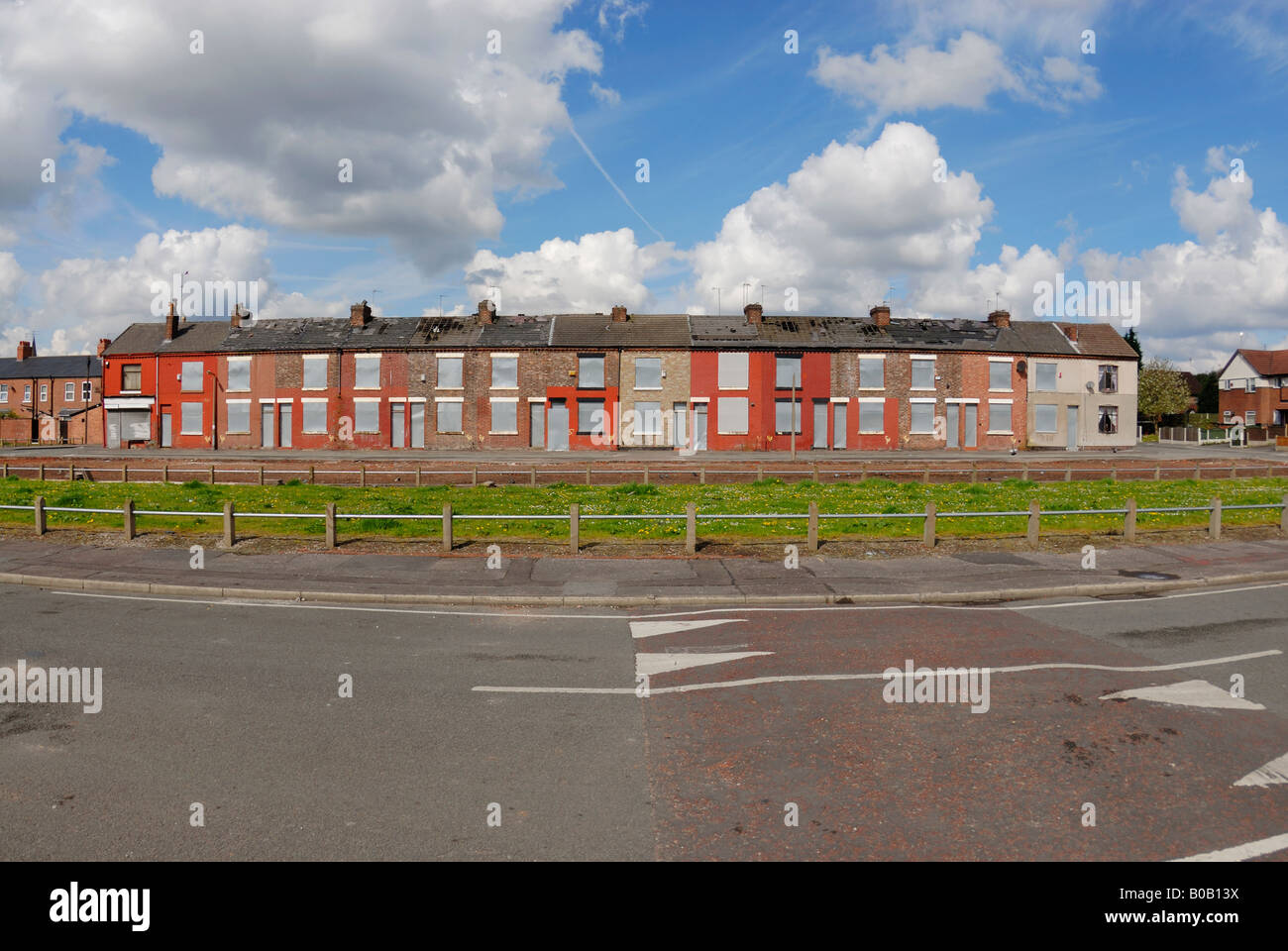 A housing estate off Langworthy Road in Salford where a large number of ...