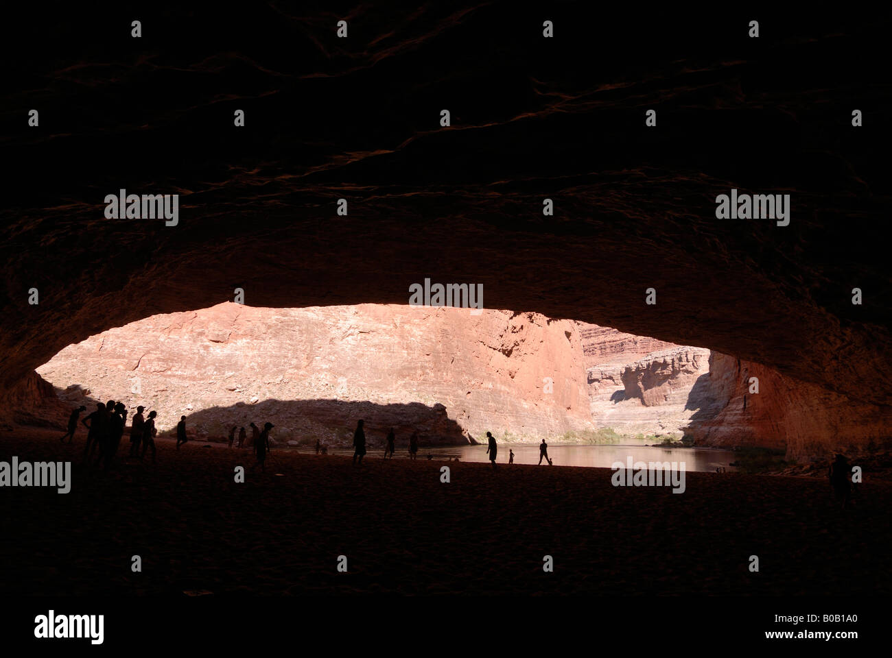The redwall cavern a giant cave in the walls of the grand Canyon seen ...