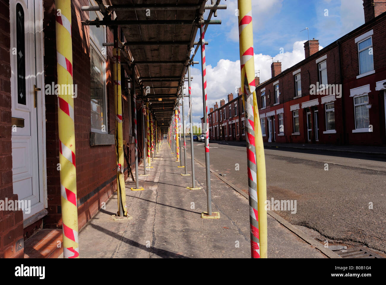 A housing estate off Langworthy Road in Salford where the rows of ...