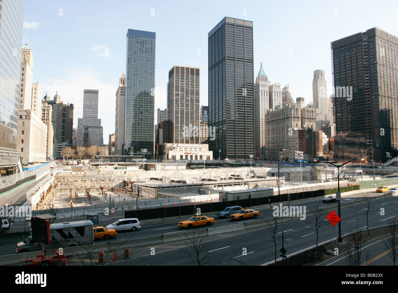 Ground zero the site of the world trade center after the 911 attacks ...