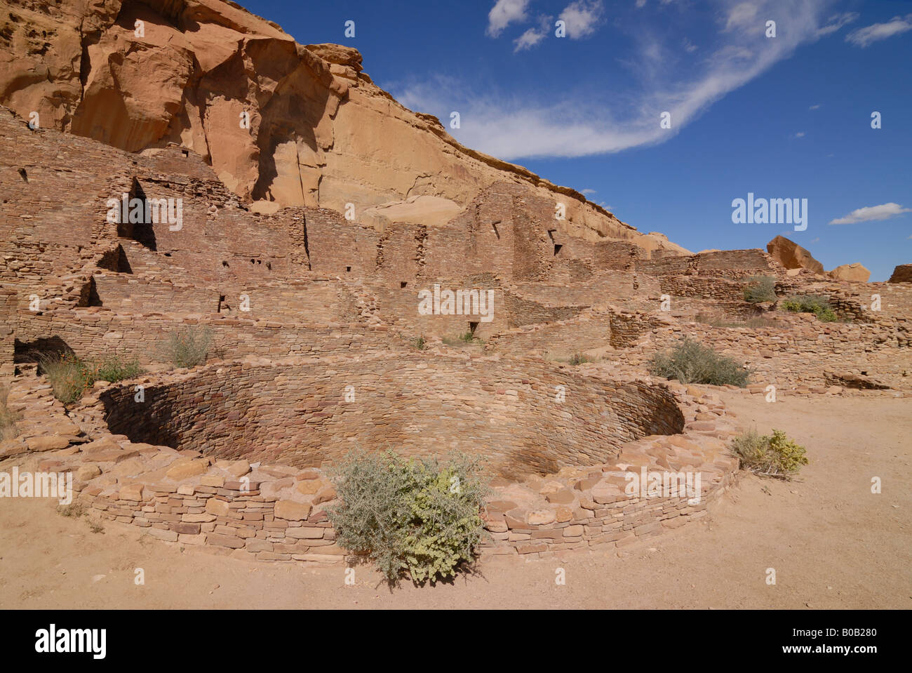 Chaco ruins in the Chaco culture National Park New mexico USA Stock ...