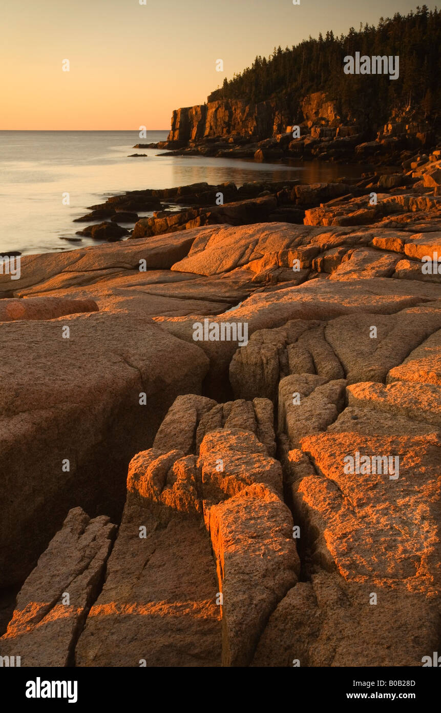 USA; Maine; Acadia NP. View along the cliffs Stock Photo - Alamy