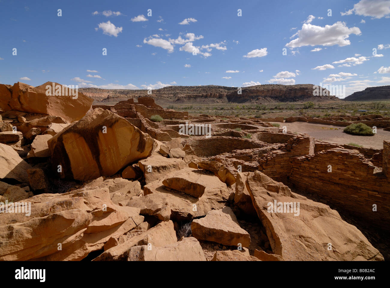 Chaco ruins in the Chaco culture National Park New mexico USA Stock ...