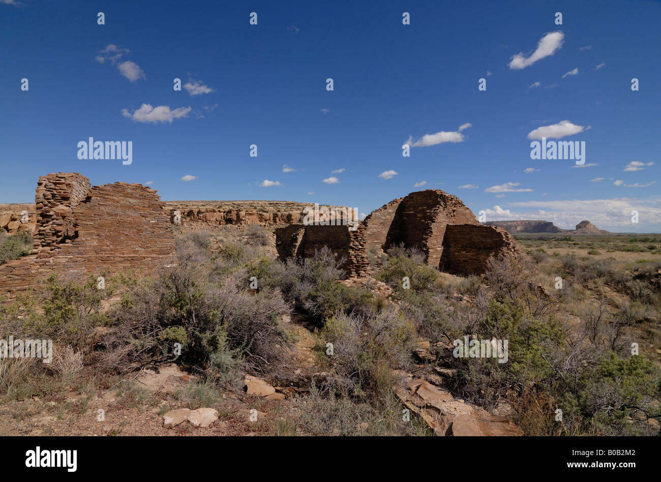 Chaco ruins in the Chaco culture National Park New mexico USA Stock ...