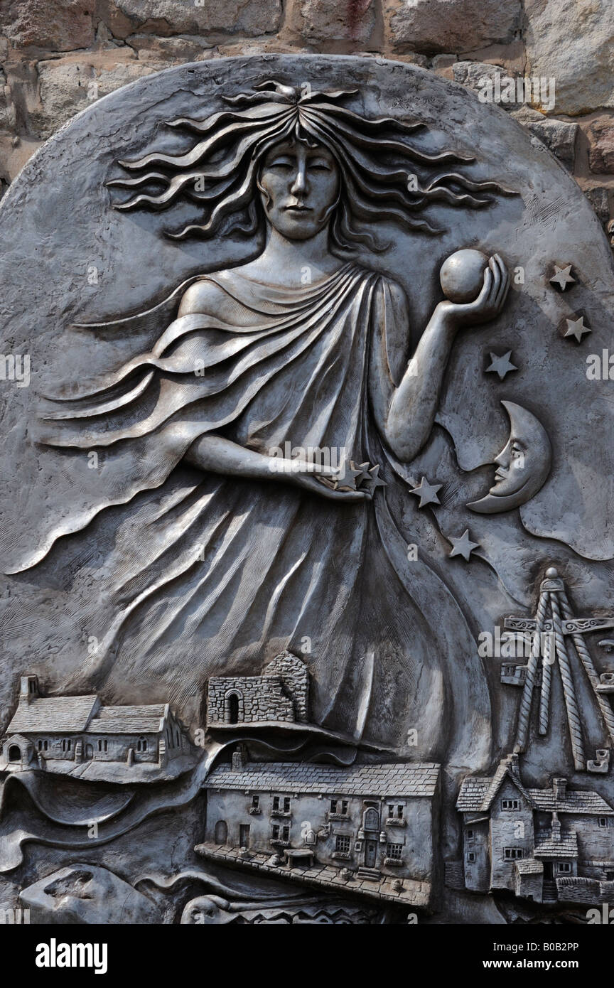 "The Spirit of Heysham", (detail), sculpture. Lower Heysham, Lancashire ...