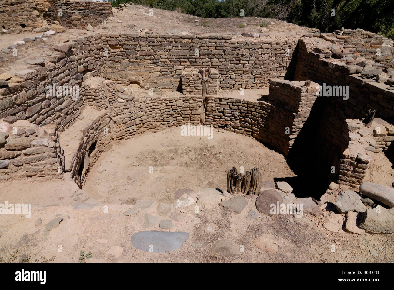 Indian ruins in the Salmon state park New Mexico Stock Photo - Alamy