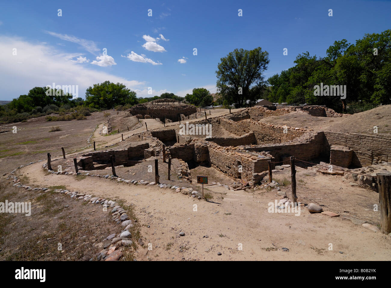 Indian ruins in the Salmon state park New Mexico Stock Photo - Alamy