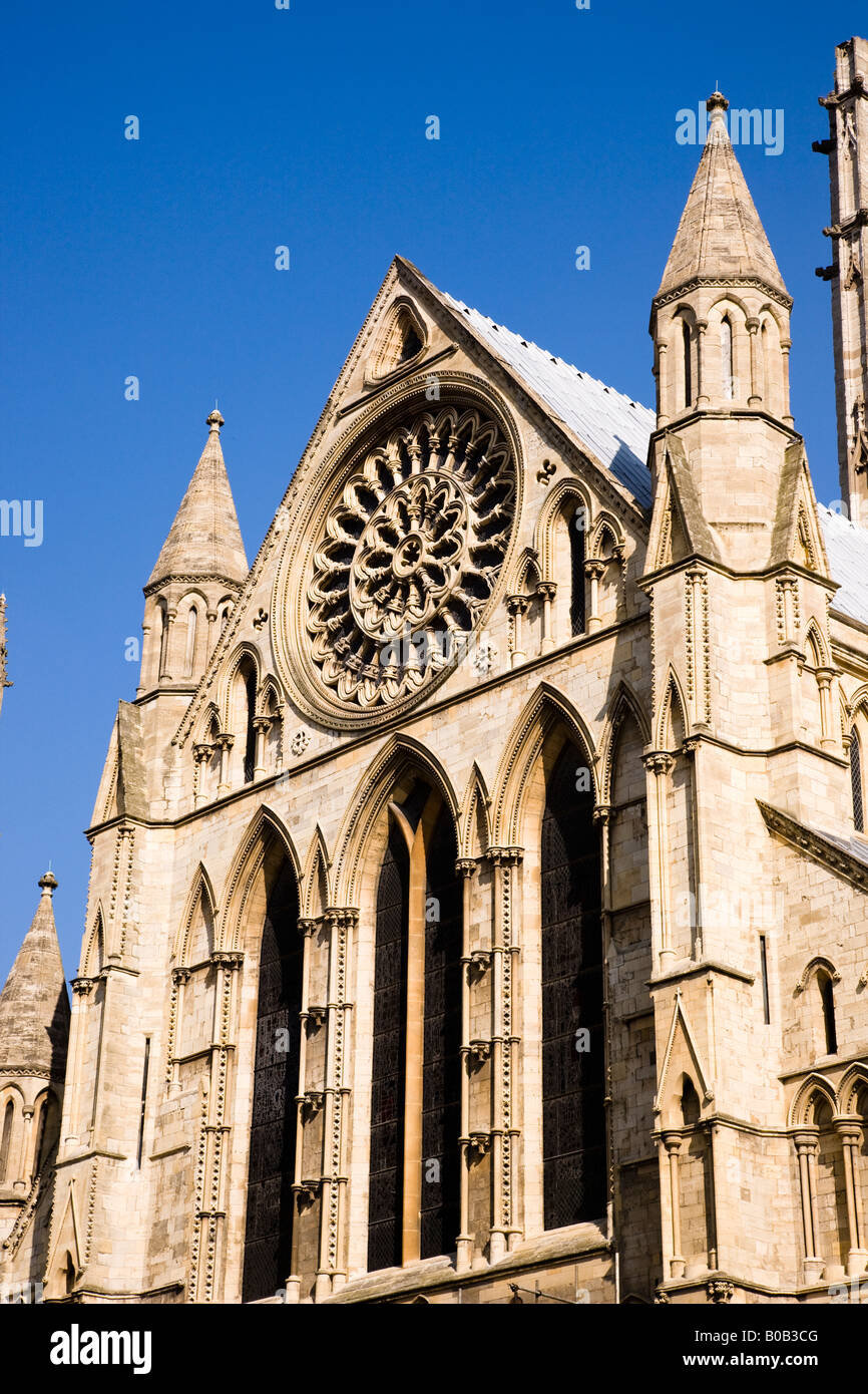 The Rose Window south front York Minster York Yorkshire England Stock ...